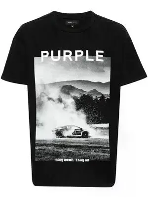 PURPLE BRAND Graphic-print T-shirt - Black