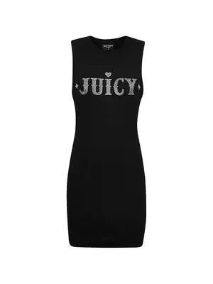 Juicy Couture Crew Neck Logo-detail Mini Dress