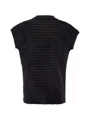 Fabiana Filippi V-neck Sleeveless Crochet Jumper