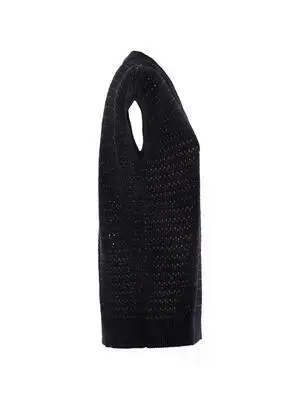 Fabiana Filippi V-neck Sleeveless Crochet Jumper