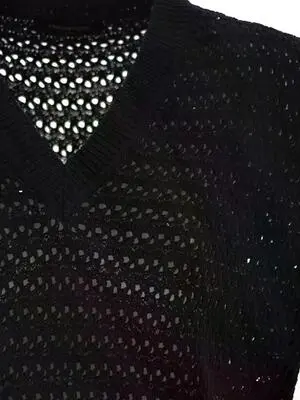 Fabiana Filippi V-neck Sleeveless Crochet Jumper