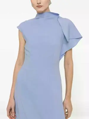 NISSA A-line Ruffled Midi Dress