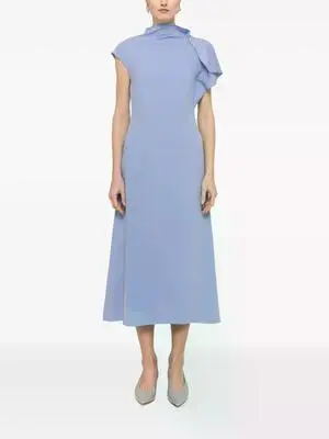 NISSA A-line Ruffled Midi Dress