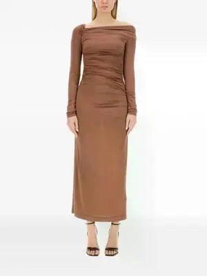 Helmut Lang Off-shoulder Midi Dress