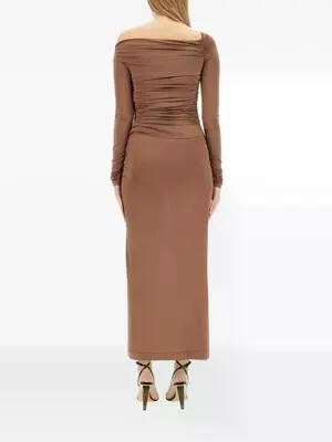 Helmut Lang Off-shoulder Midi Dress
