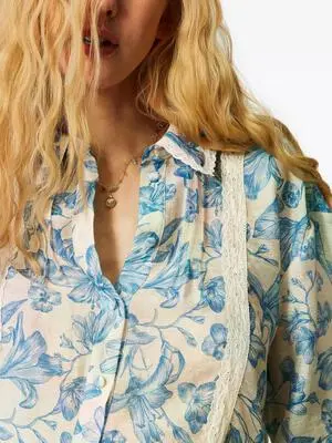 TWINSET Floral-pattern Laced Shirt