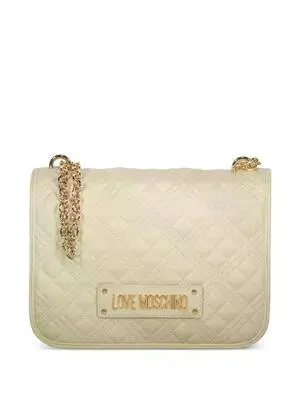 Moschino Logo-detail Quilted Handbag - Neutrals