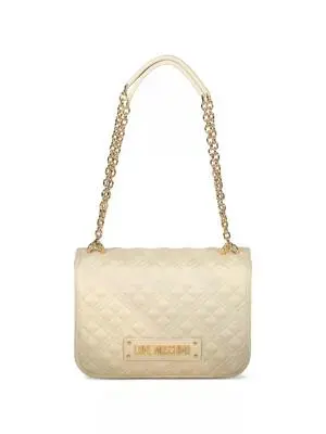Moschino Logo-detail Quilted Handbag - Neutrals