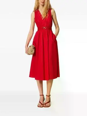 TWINSET Midi Dress With Logo Belt