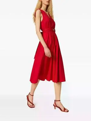 TWINSET Midi Dress With Logo Belt
