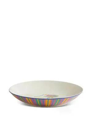 LISA CORTI Japanese Floral-detail Soup Plate - Neutrals