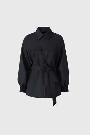Mackage Eugenia Wool Gabardine Jacket - Navy