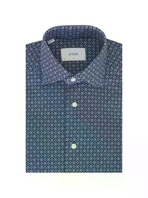 Eton Floral-print Shirt - Blue