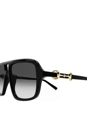 Gucci Navigator Frame Sunglasses - Black