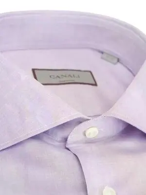 Canali Buttoned Cotton Shirt - Purple