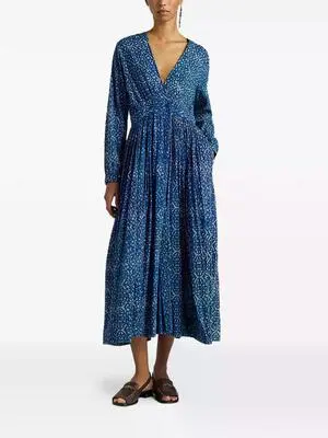Momoni Printed V-neck Dress