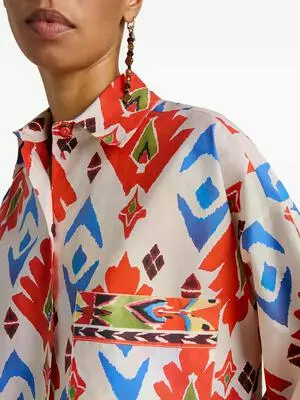 Momoni Printed Chest-pocket Shirt