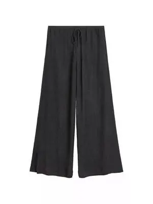 BY MALENE BIRGER Drawstring-waist Crinkled-finish Trousers - Black