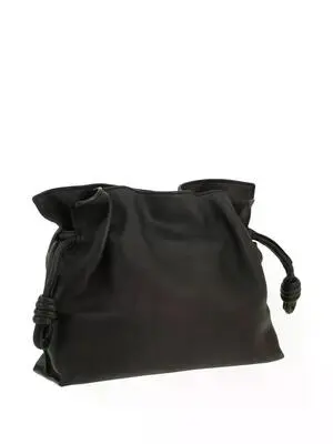 Loewe Flamenco Knot Leather Clutch - Black