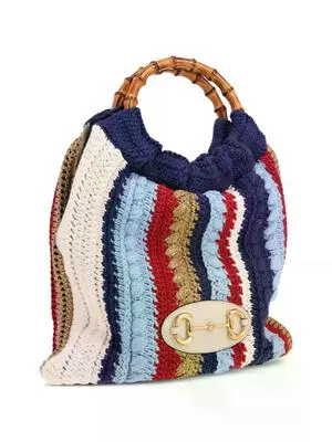 Gucci Bamboo Handle Leather Handbag