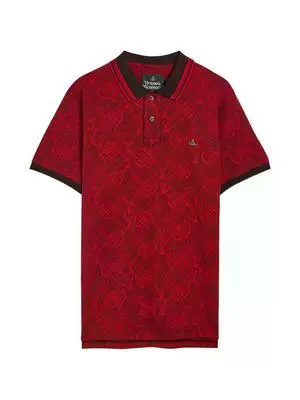 VIVIENNE WESTWOOD Graffiti-logo Polo Shirt - Red