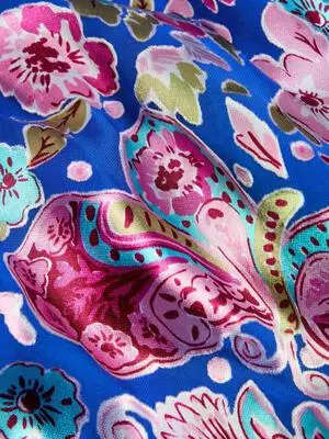 Rixo Hayley Floral Print Midi Dress