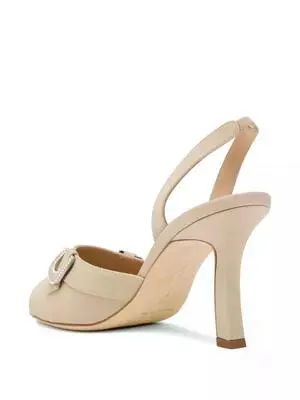 Manolo Blahnik Acinta Embellished Pumps - Neutrals