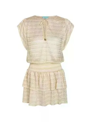 Melissa Odabash Tiered Ruffle Dress
