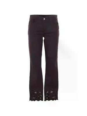 Liu Jo Floral-embroidered Trousers