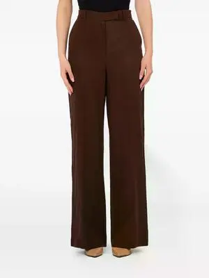 Liu Jo Linen-blend High-waisted Trousers