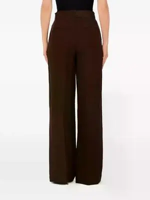 Liu Jo Linen-blend High-waisted Trousers