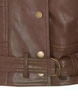 URBANCODE Belted Faux Leather Jacket