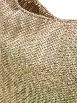 JIMMY CHOO Diamond Raffia Shoulder Bag - Neutrals