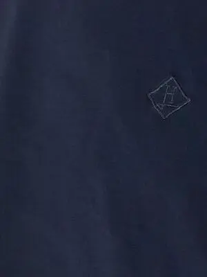 Herno Embroidered-logo Crew-neck T-shirt - Blue