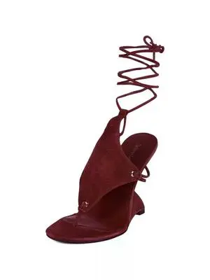 Jeffrey Campbell Pachouli Suede Sandals - Red