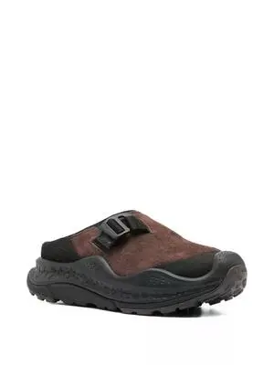 HOKA® Ora Primo Ext Buckle Suede Mules - Brown