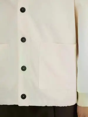 Herno Boxy V-neck Cotton Cardigan - Neutrals
