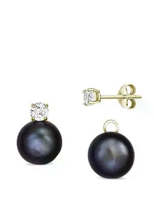 OBSIDIAN Pearl Stud Earrings