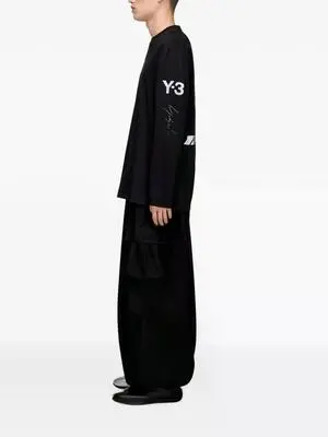Y3 X Mercedes Chaos Logo Long-sleeves T-shirt