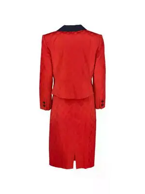 MARIO BORSATO VINTAGE 1980s Geometric-pattern Skirt Suit
