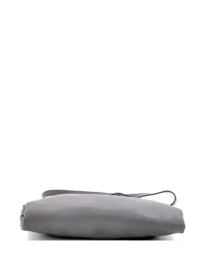 Prada Flat Zip Vitello Daino Mini Crossbody Bag - Grey