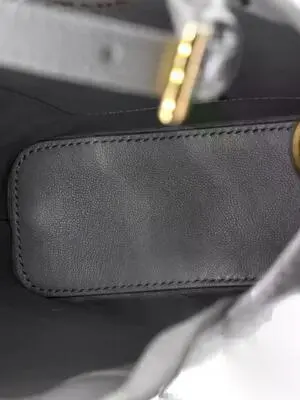 Prada Logo Convertible Brushed Leather Tote Bag
