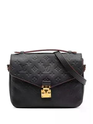 LOUIS VUITTON 2017 Monogram Empreinte Pochette Metis Satchel - Blue