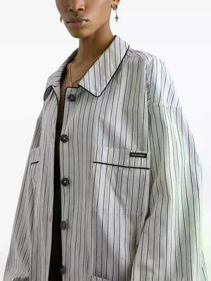 Dolce & Gabbana Striped Poplin Shirt - White