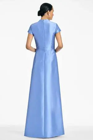 Sachin & Babi Embellished Mikado A-line Gown - Opal
