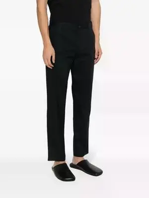Sandro Poplin Cotton Trousers - Black