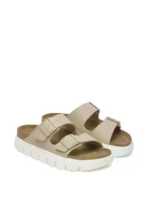 BIRKENSTOCK Arizona Double-buckle Slides - Neutrals