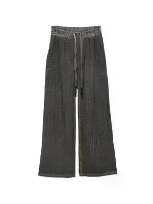ISAAC SELLAM EXPERIENCE Cotton Textured Trousers - Grey