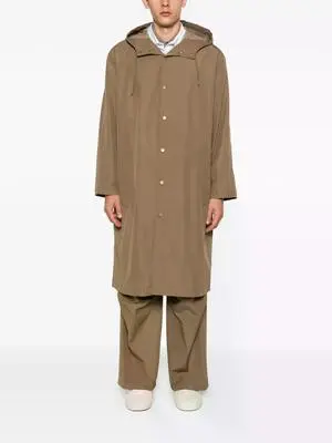 A.p.c. Hooded Button Coat - Neutrals