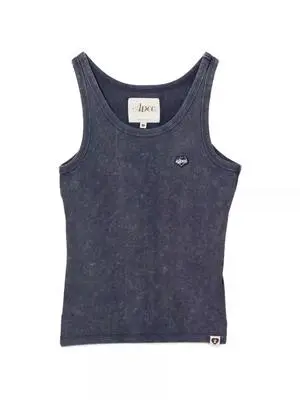 AAPE BY *A BATHING APE Logo-patched Round Neck Tank Top - Blue